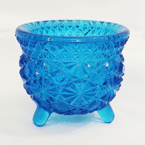 Fenton | Accents | Vintage Fenton Glass Turquoise Blue Daisy Button 3 ...